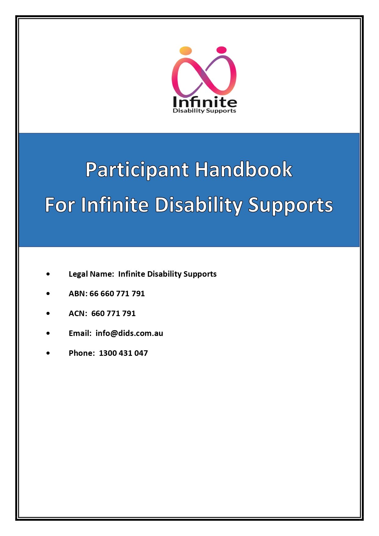 INFINITE DISABILITY SUPPORTS